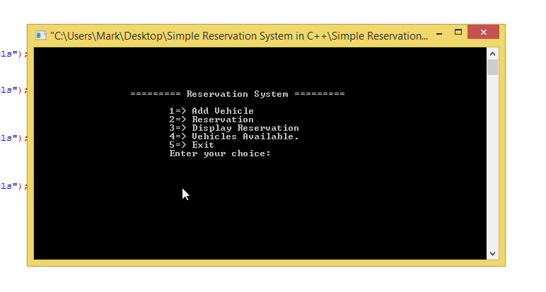 Simple Reservation System In C Free Source Code Sourcecodester